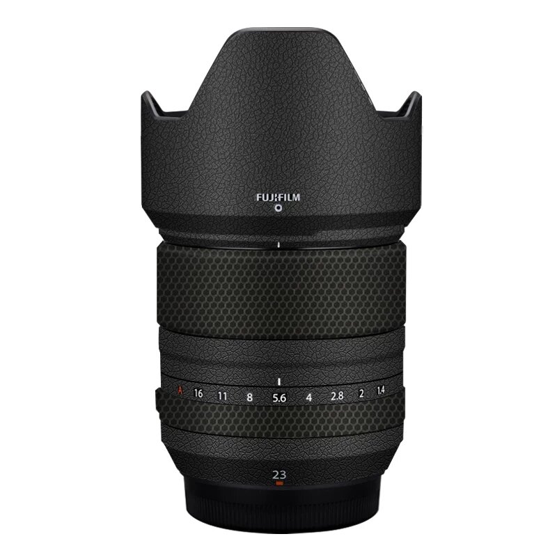 Объектив Fujifilm XF 23mm f/1.4 R WR Gen 2 с черным кожаным рисунком для камер X-серии