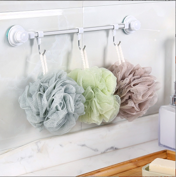 Набор мочалок для душа, 3 шт, шар, нейлон, средняя жёсткость