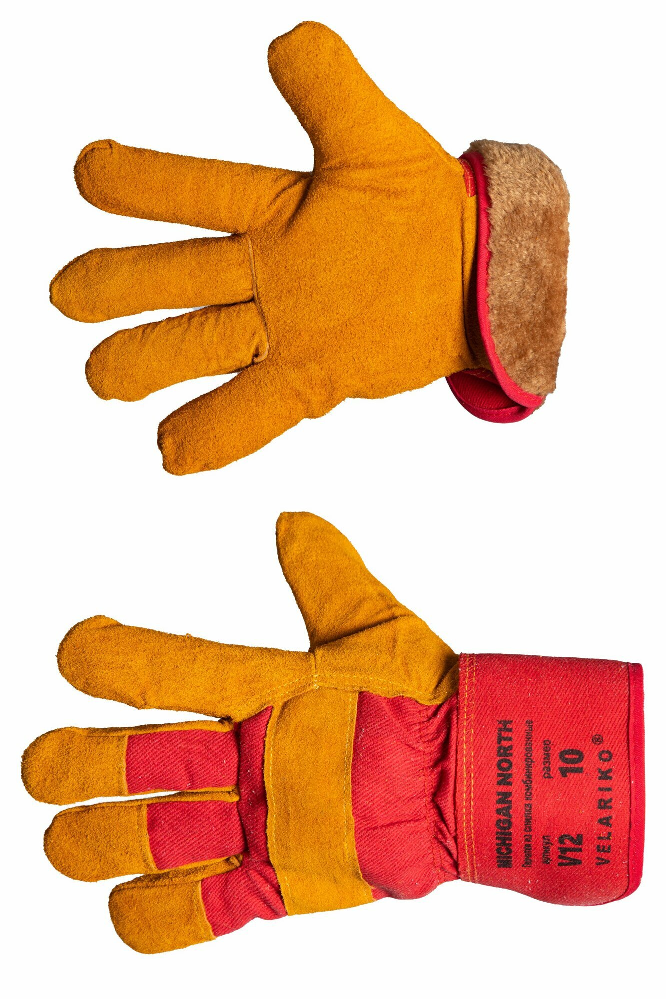 Перчатки рабочие зимние, спилковые комбинированные Michigan North