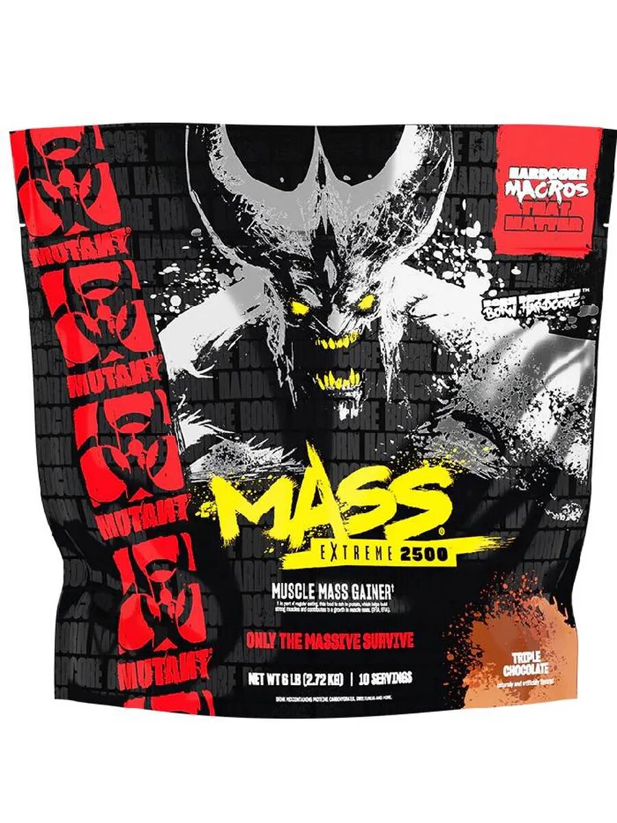 Mutant Гейнер Mutant Mutant Mass XXXtreme, 2720 г, тройной шоколад