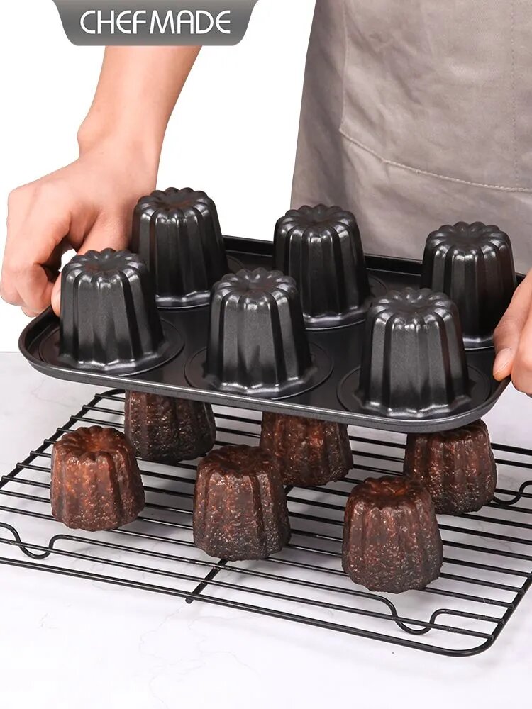 CHEFMADE Форма для выпечки канеле, прямоугольная, 18.1x26.7 см, 8 шт