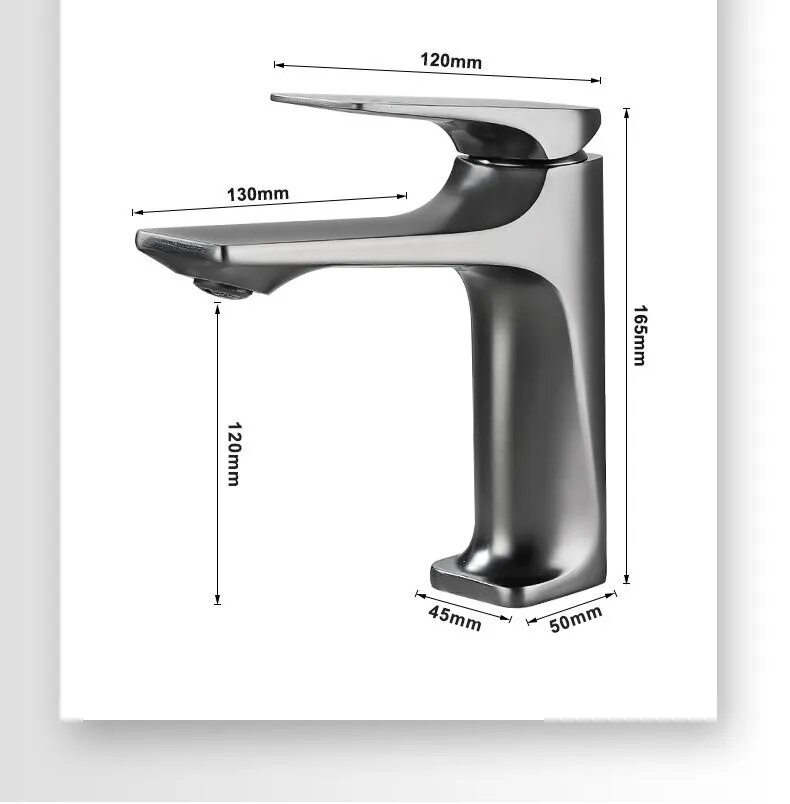 Смеситель GROHE для раковины, рычажный, хромированный, с керамическим картриджем, 165 мм