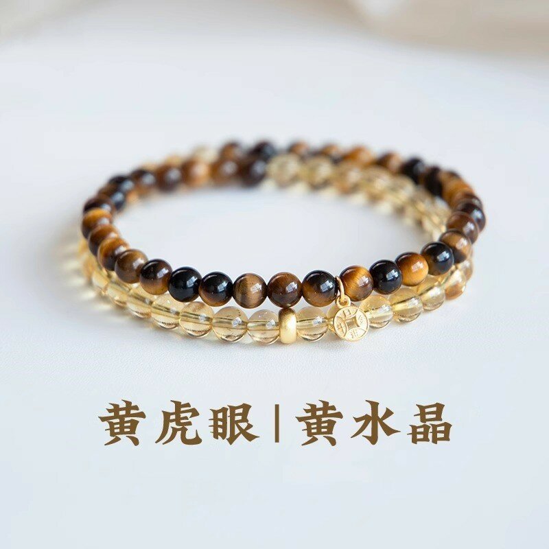 YM Mall Браслеты из бусин Фиолетовые бусины и дерево Творчество