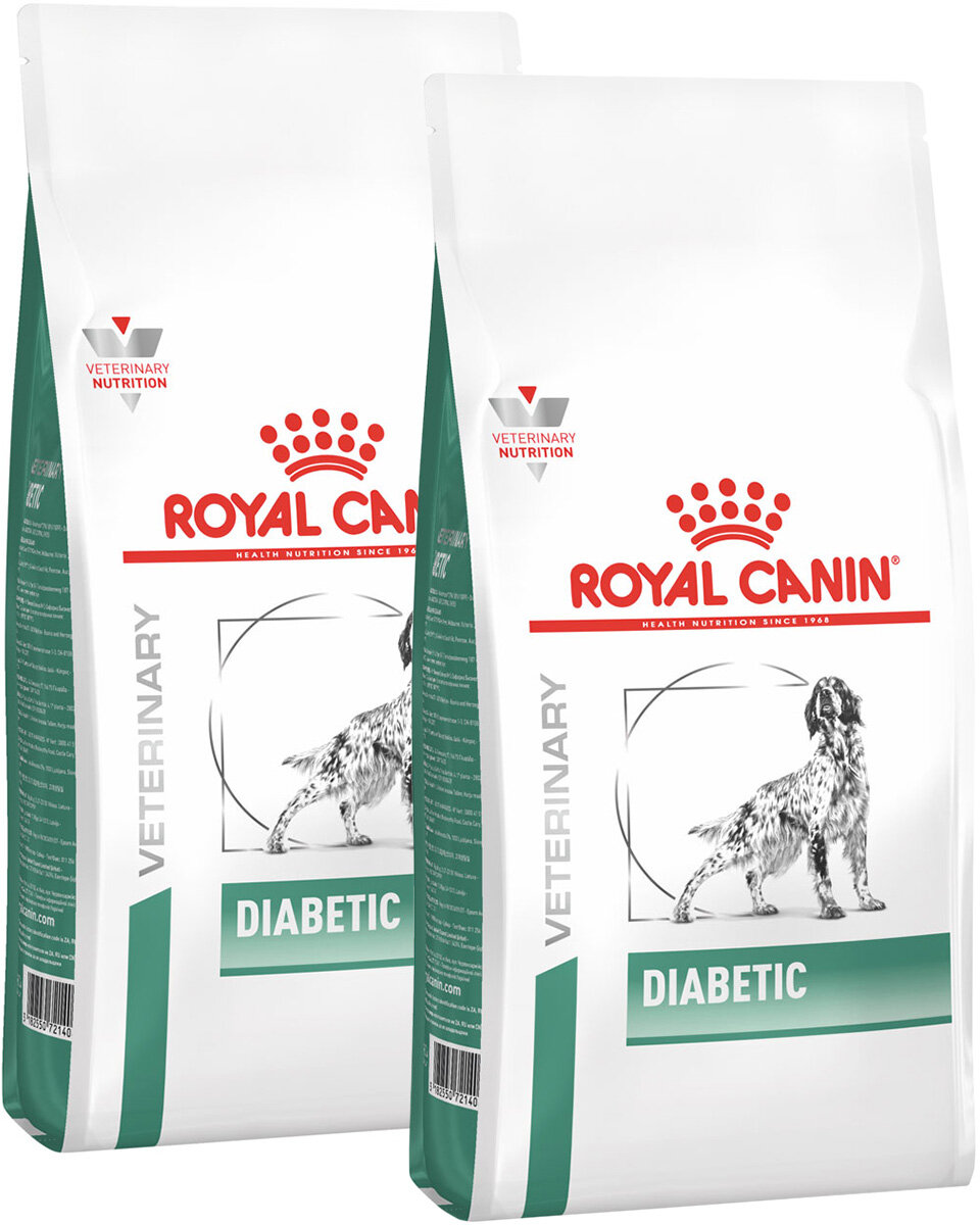 Корм сухой Royal Canin Diabetic для взрослых собак при сахарном диабете, 12 кг х 2 шт