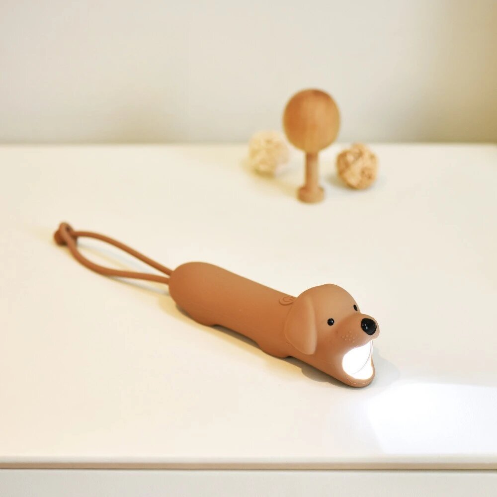 Детский фонарик Dachshund, бежевый, C66