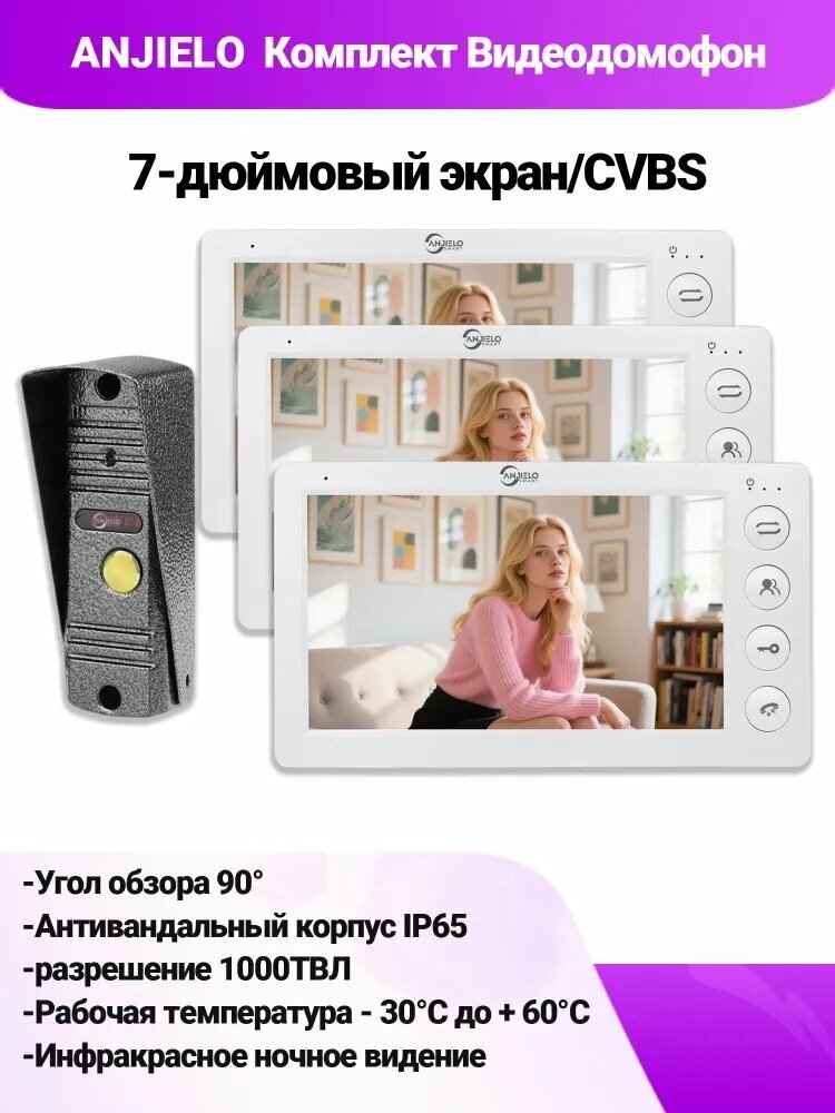 Умный видеодомофон с ИК-подсветкой и защитой IP65 безопасность и надежность для вашего дома!