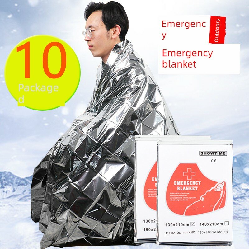 Одеяло для выживания на открытом воздухе, солнцезащитное одеяло, изоляционное одеяло для экстренного выживания в