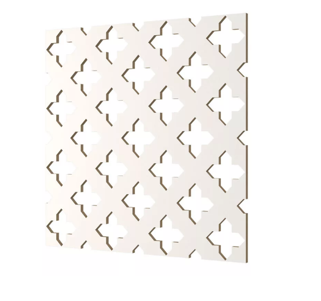 Перфорированная Панель Cosca Готика ХДФ Белый В2070хШ930 мм / Коска.