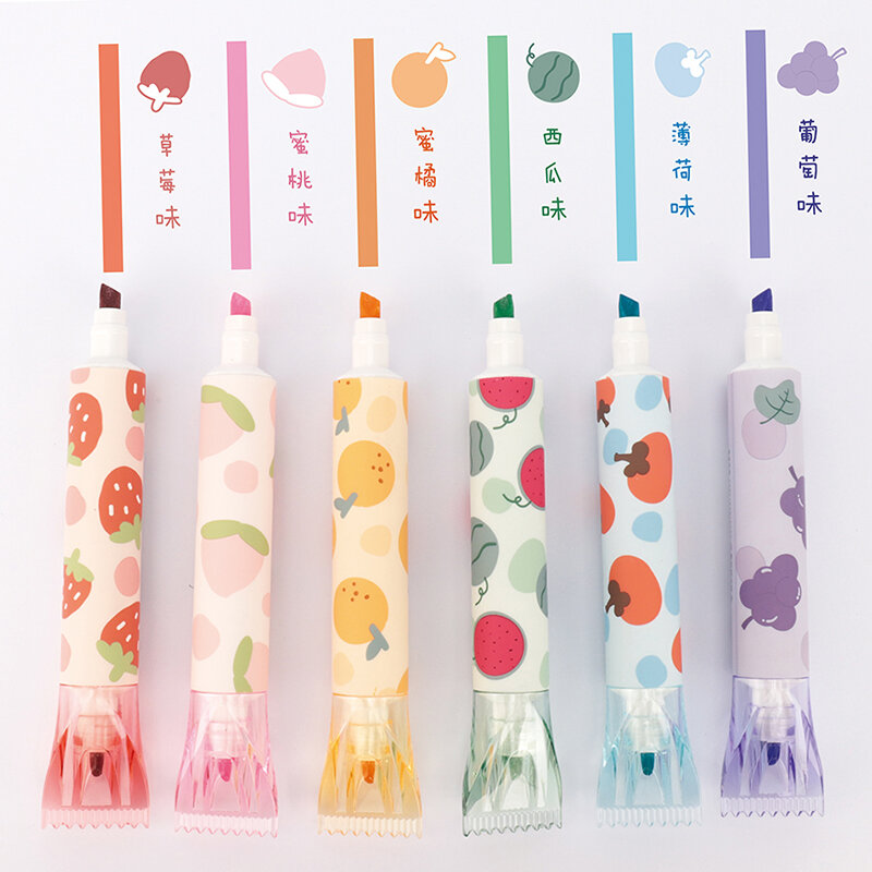 Большая емкость ароматизированных конфет двусторонний флуоресцентный маркер для детей и учеников начальной школы цветной ручка