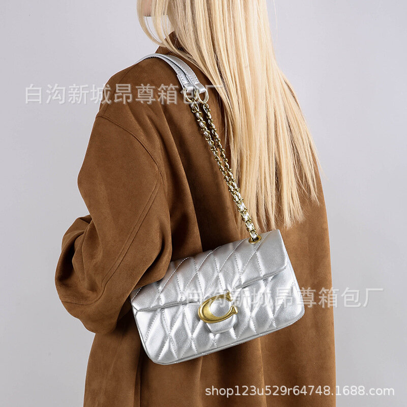 Подмышечная сумка, стеганая вышитая сумка, женская сумка, новый стиль, сумка с цепочкой в стиле Chanel, высококачественная сумка, сумка через плечо, сумка кроссбоди