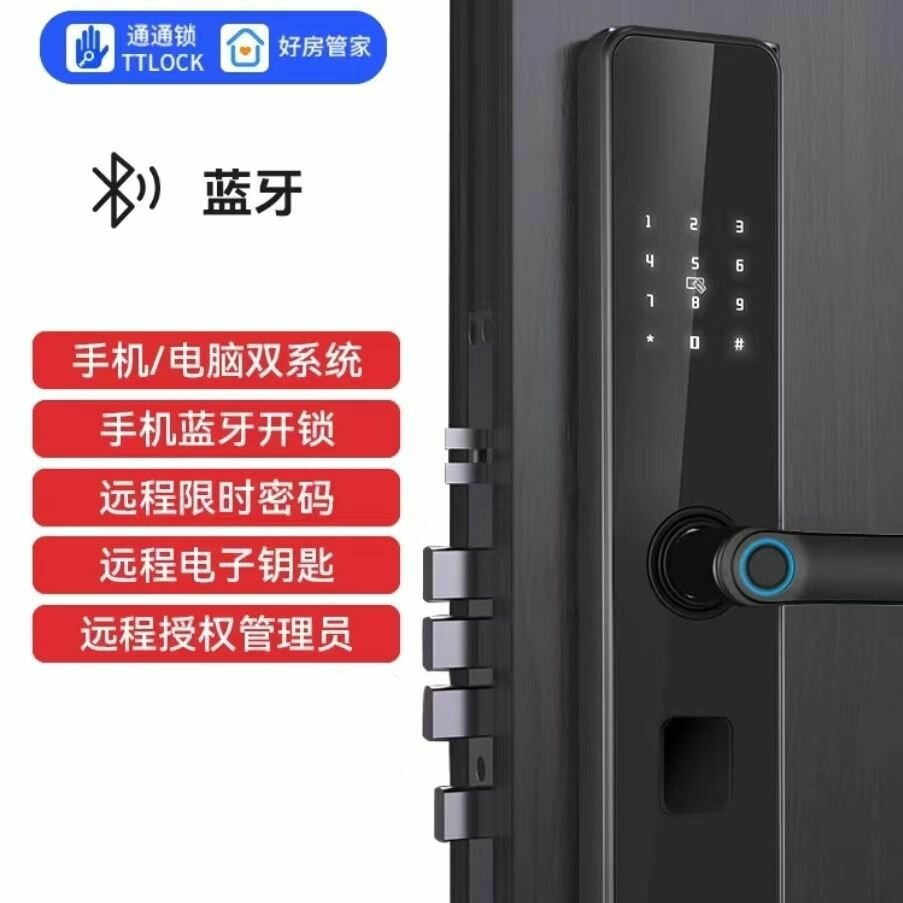 Умный замок Tongtong для деревянных дверей, внутренний дверной замок, противовзломный дверной замок, электронный замок с отпечатком пальца и паролем для гостевых домов и апартаментов посуточной аренды.