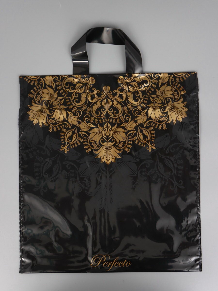 Пакет подарочный "Перфекто Золотой этикет" полиэтиленовый, с петлевой ручкой, 40x37 см 95 мкм, 25 шт.