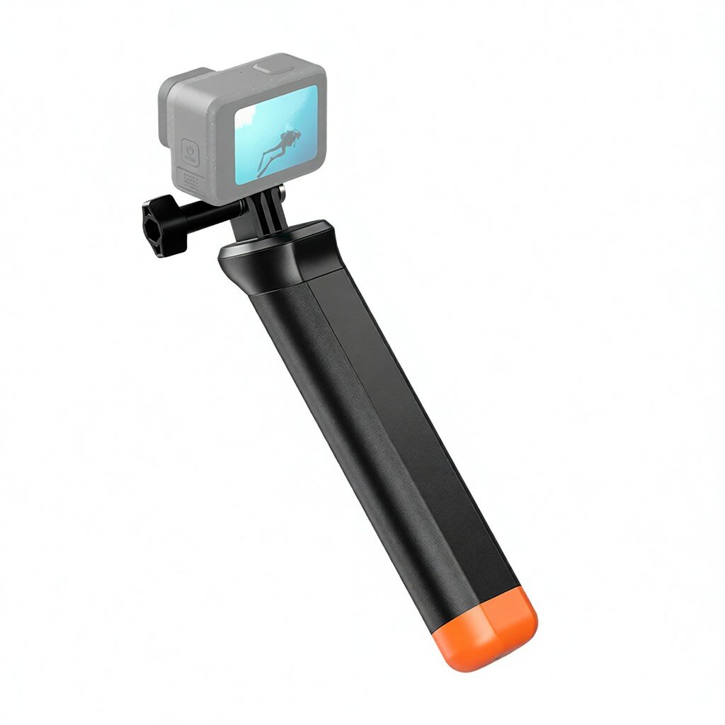 TELESIN Рычаг для спортивной камеры с удаленным выключателем, Плавающий ручка, 15 метров водонепроницаемый стик с ремешком на запястье, Замена для GoPro Hero 12/11/10/9/8, Палка для подводного дайвинга, Материал: Пластик, Вес: 84 г, Размер: 300x40x50 мм,