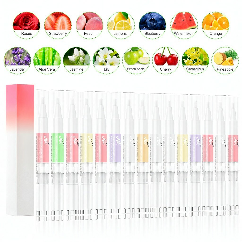 Набор карандашей для кутикулы и ногтей с маслом 15 шт, смешанные вкусы, инструменты для ухода за ногтями, тип инструмент для ногтей, модель 3#, размер approx. 2*2*12.5cm, вес approx. 15g, размер упаковки approx. 13*10*6cm, вес упаковки approx. 225g