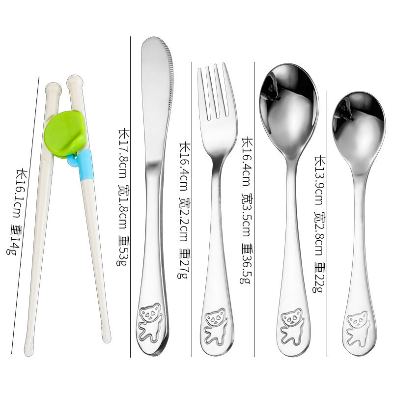 304 нержавеющая сталь медведь нож вилка ложка оптовая продажа креативная Бытовая Красивая Милая мультяшная детская