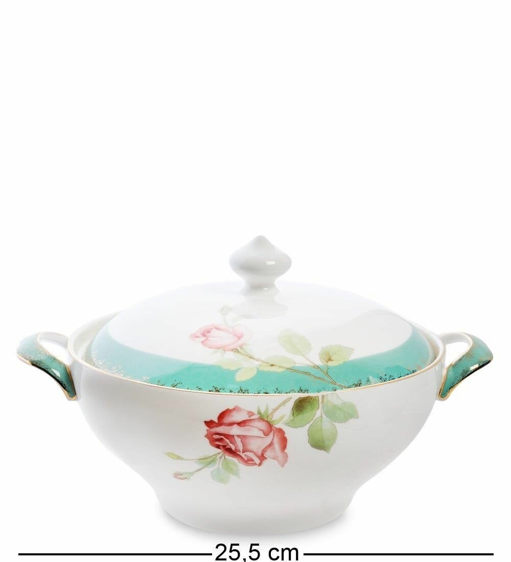Супница с крышкой Роза (Milano Rose Pavone) A2118166 Pavone, Фарфор