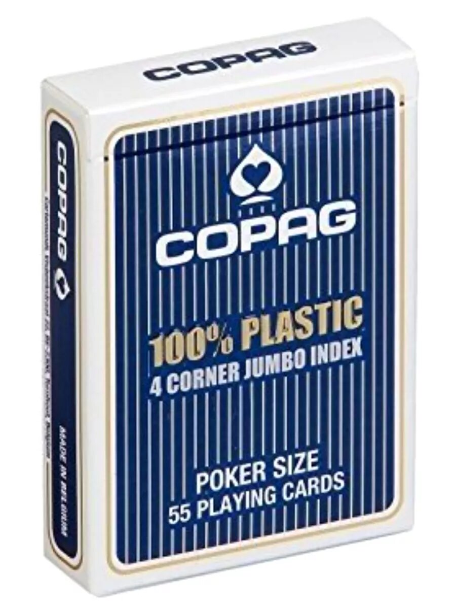 Карты "Copag 4 Corner Jumbo index " синяя рубашка 62191 Copag