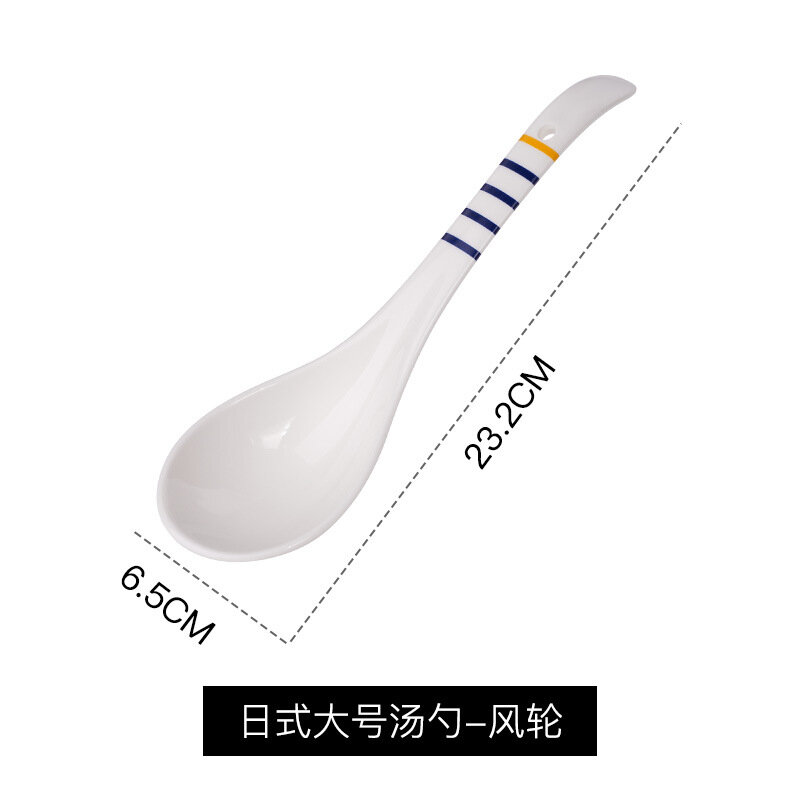 Фабрика поставляет ежедневную керамическую ложку Японская Бытовая суповая ложка с длинной ручкой большая белая ложка
