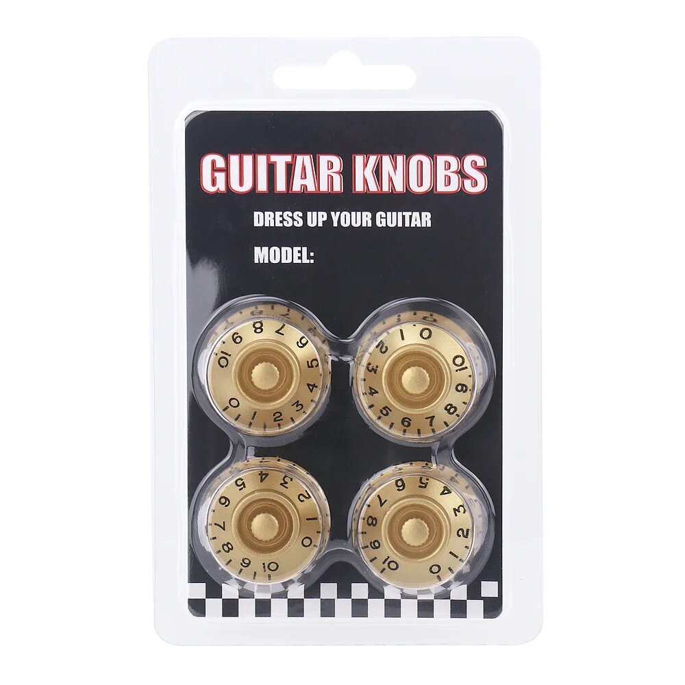 Ручки регулятора громкости Haody Guitar Knobs 4Pcs Gold Black word