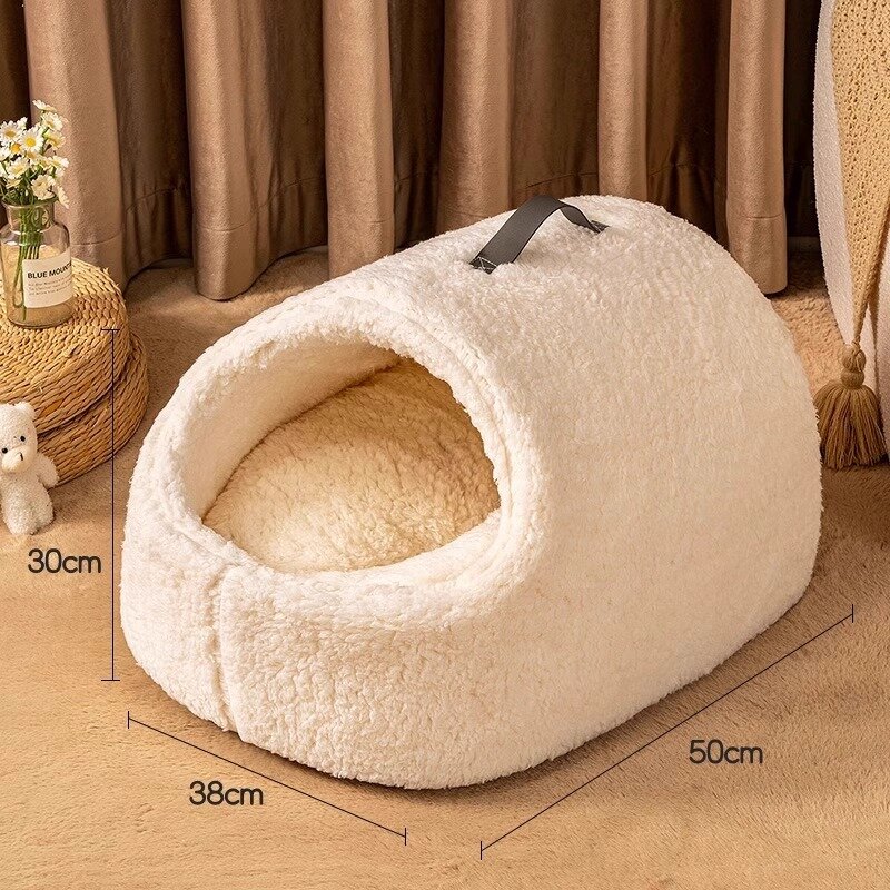 Горячие продажи SG тапочки из овечьей шерсти, кошачья кровать, зимняя теплая, всесезонная, закрытая, безопасная, съемная, стираемая, большая кошачья спальная кровать