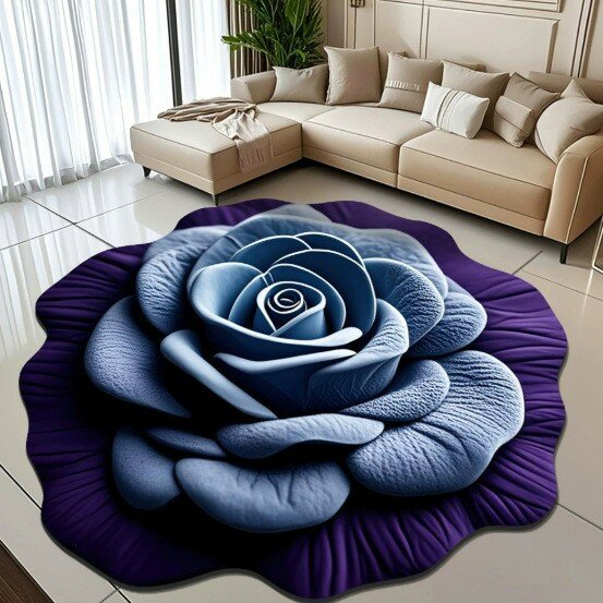 3D цветочный ковер для гостиной, большой полный покров для декора кофейного стола, устойчивый к грязи и не требующий стирки ковер для спальни