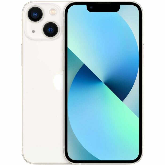 Смартфон Apple iPhone 13 Mini, 128GB, Starlight (Звездный), Face ID, NFC, Bluetooth 5.0, LTE
