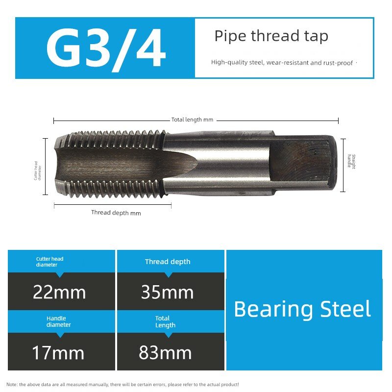 Труборезные метчики, метчики для труб, цилиндрические метчики для труб NPT/1/2 3/4 для водопроводных труб Подшипниковая