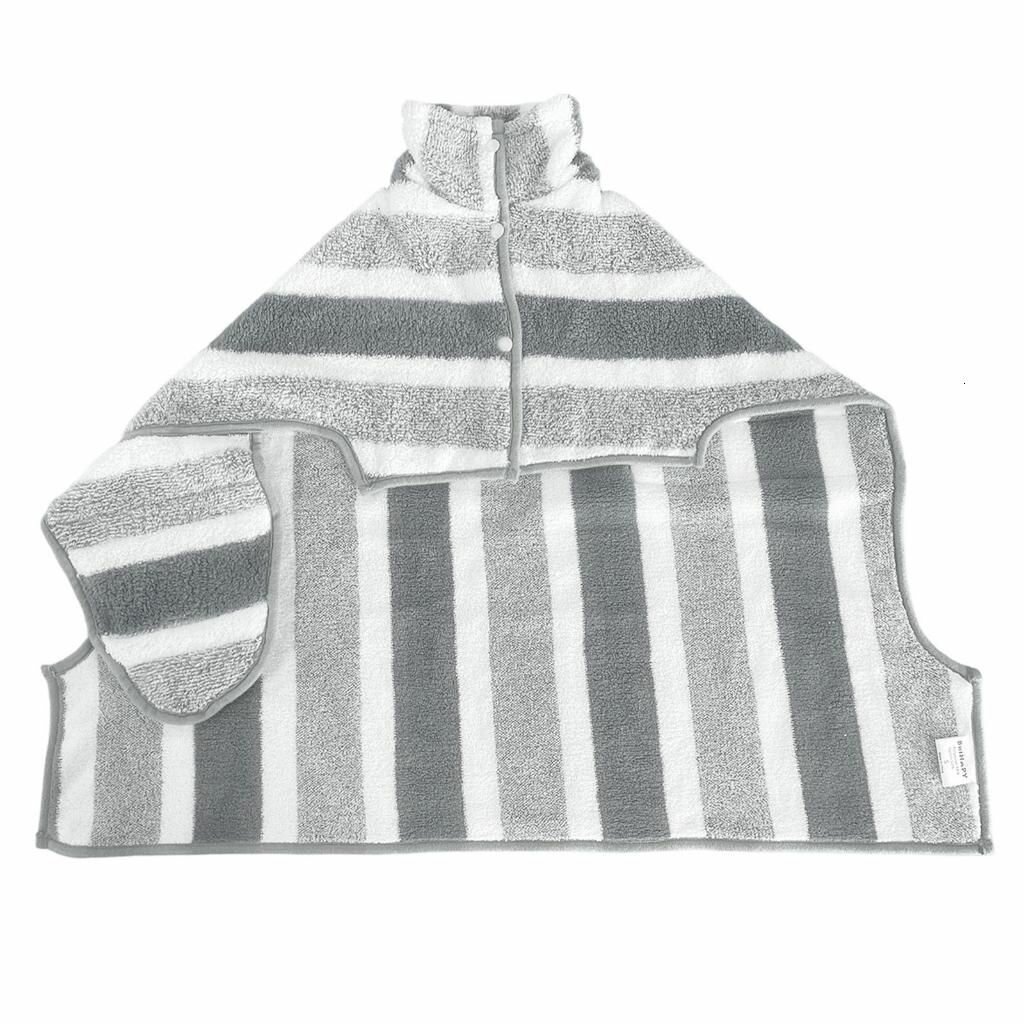 Мягкий халат для собак после купания, Серый - L