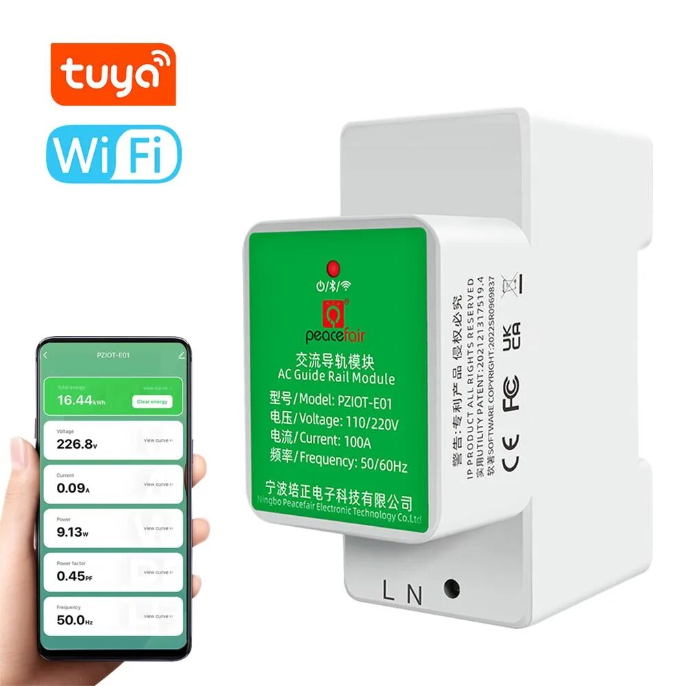Интеллектуальный однофазный Wifi Установка счетчика электроэнергии