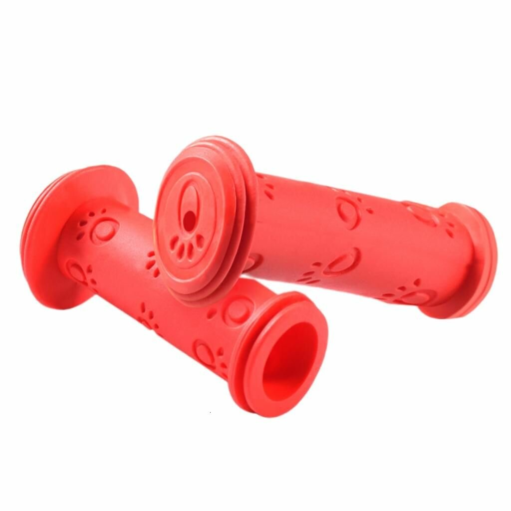 1 пара антискользящих резиновых ручек для детских велосипедов и самокатов, красный