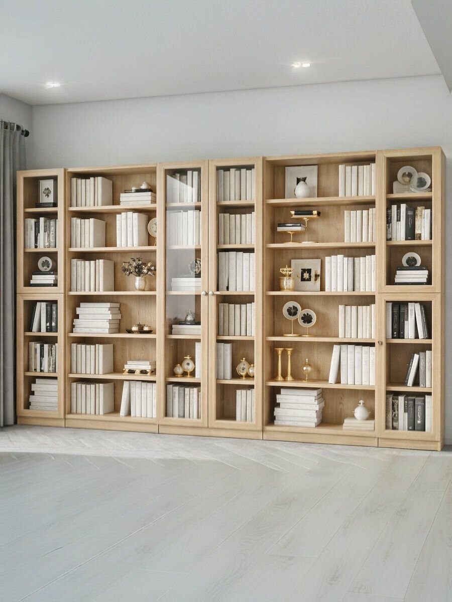 Стеллаж Билли 55, 320х30х202, цвет дуб молочный