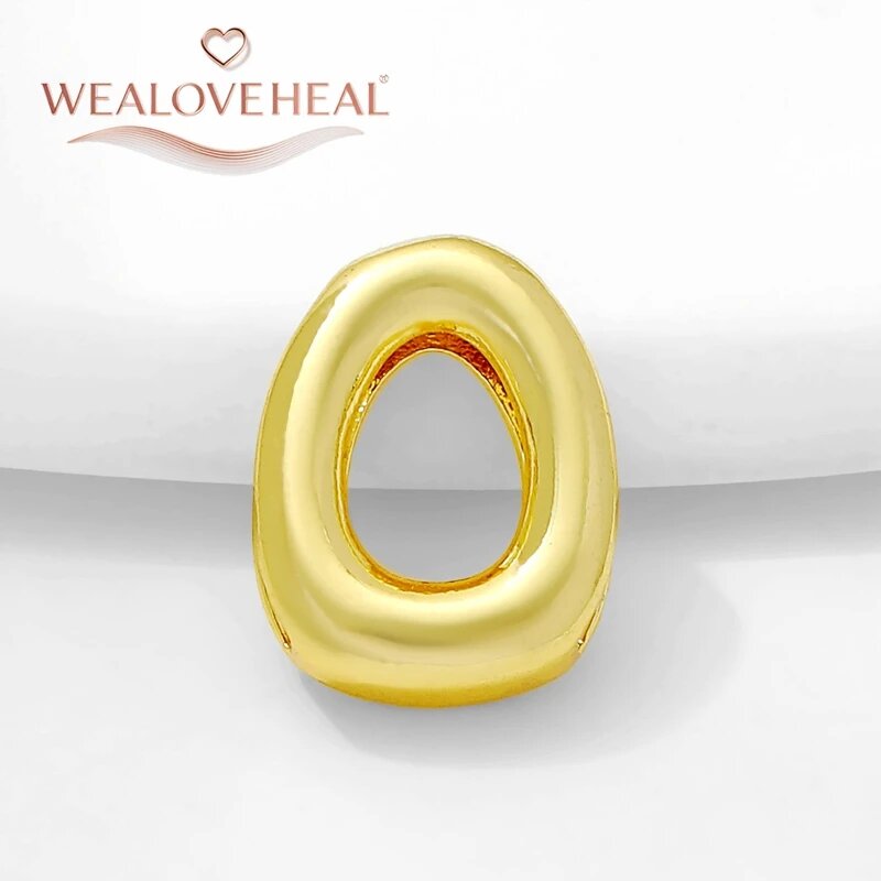 WEALOVEHEAL Позолоченные латунные буквы для браслетов O