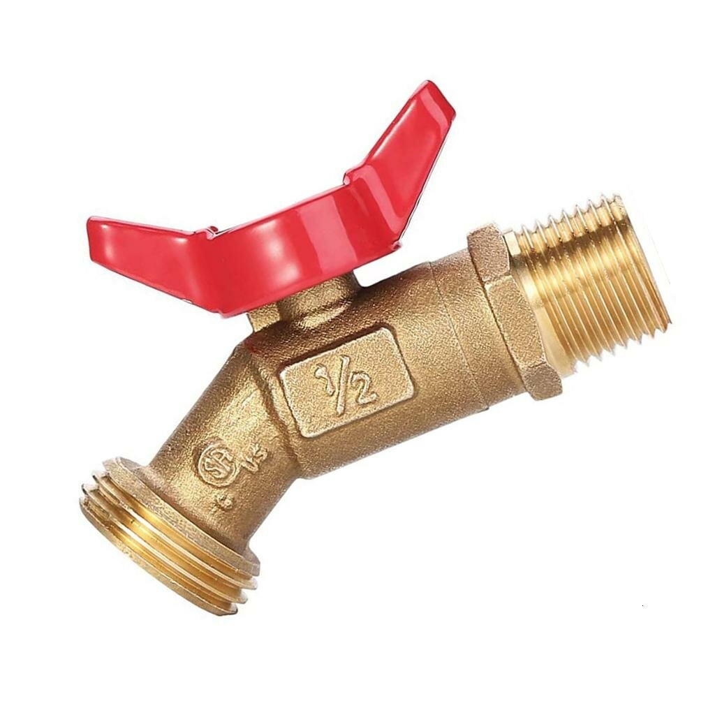Латунный шаровой кран 3/4 дюйма, переходник для садового шланга, 1/2'