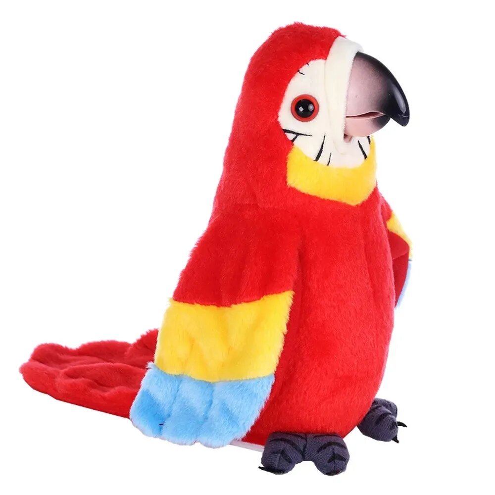 Электрический говорящий попугай, плюшевая игрушка