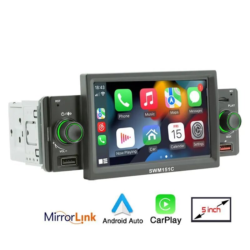 Icreative Автомагнитола, диагональ: 5", 1 DIN, 32ГБ/32ГБ