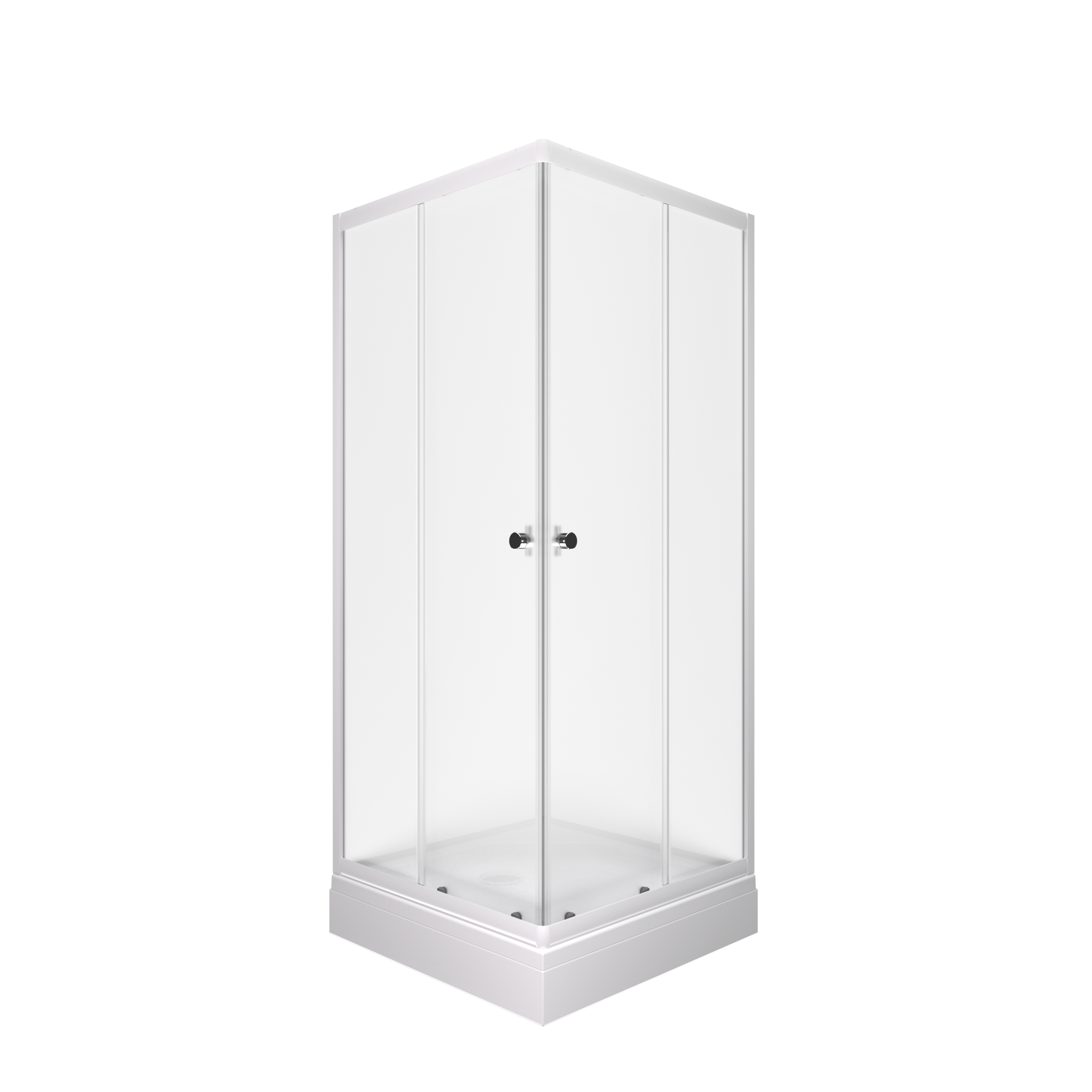 Душевое ограждение Вельвет - К 80х80 А (3 мест+сифон D90), квадрат, цвет стекла - вельвет