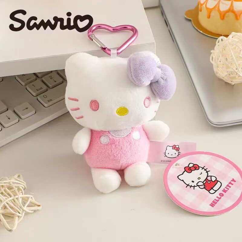 Подлинные аксессуары Hello Kitty Sanrio, подвеска для сумки, плюшевая кукла, брелок, украшение для рюкзака, игрушка для декора