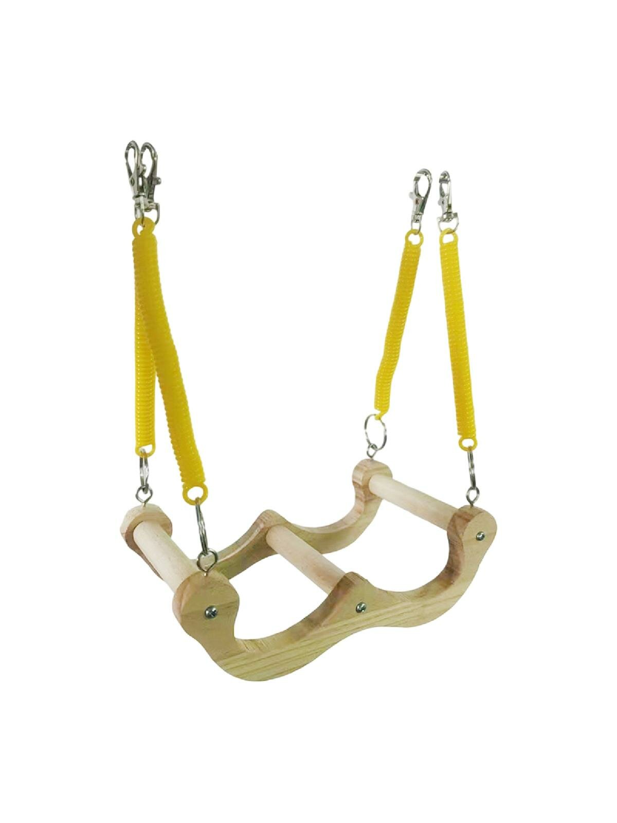 Интерактивные деревянные качели для попугаев с эластичным дизайном Для обогащения клетки