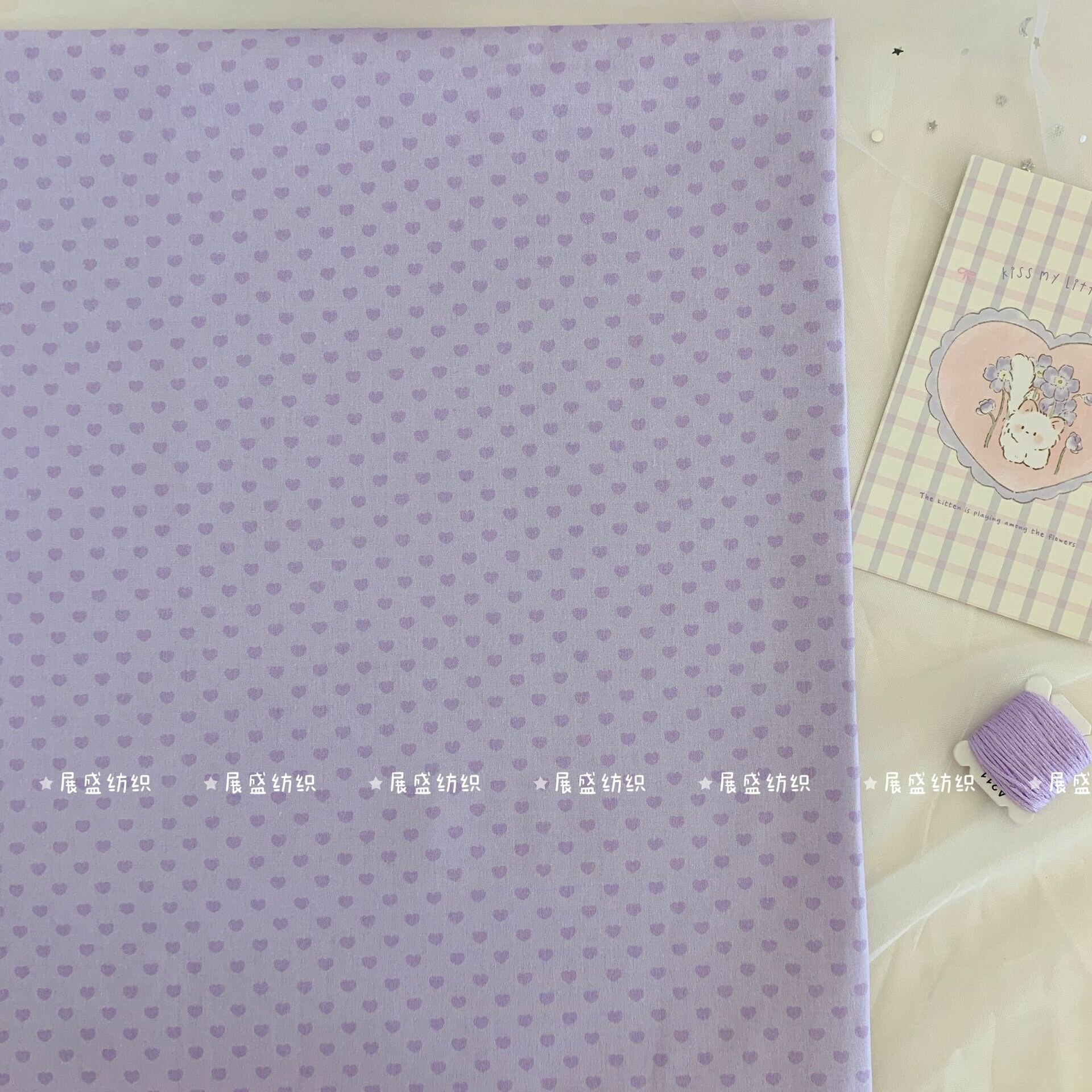 Чистый хлопок 40s, универсальный корейский стиль, маленькая ткань в форме сердца, ручная работа, DIY сумка, резинка для волос, одежда для домашних животных