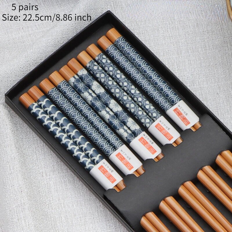 Бамбуковые палочки для еды 5 пар 1--5 pair