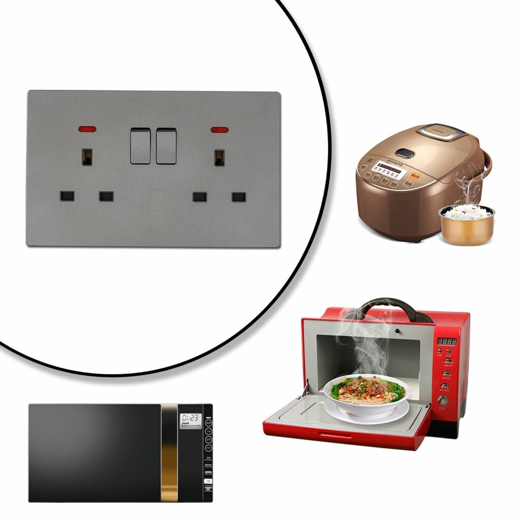 Крышка розеток предотвращает случайный легкий доступ к стенке холодильника с морозильной камерой, многофункциональная розетка 3 отверстиями