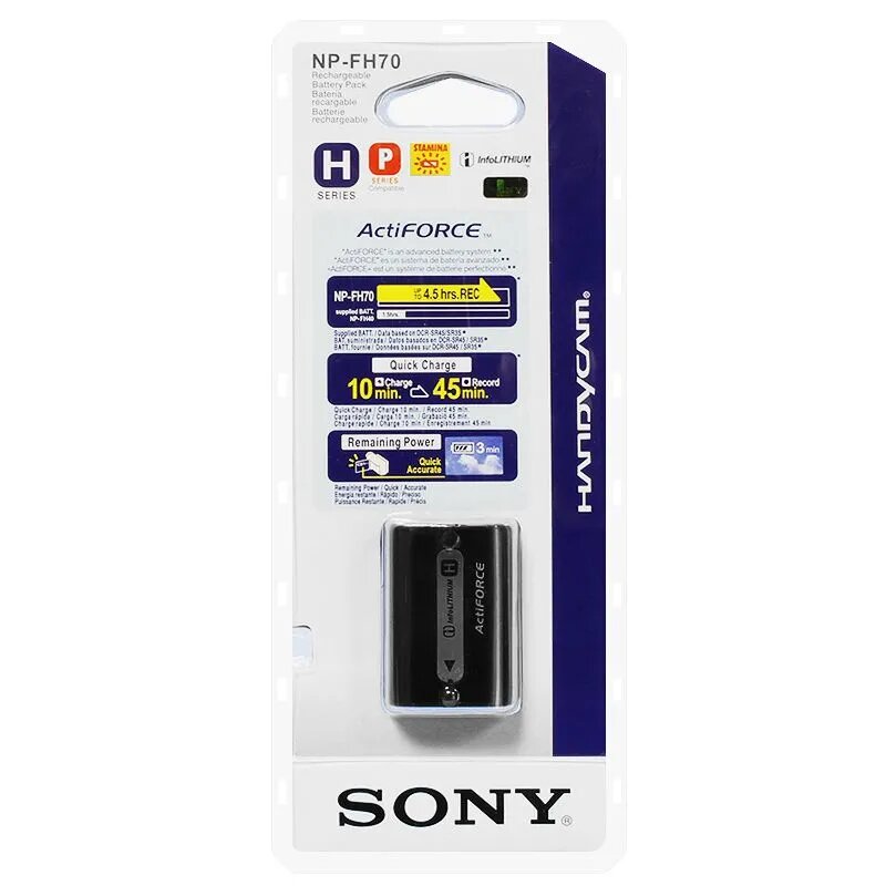 Аккумуляторы SONY NP-FH70