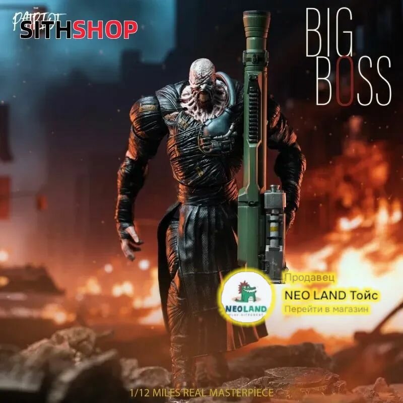 Фигурка Patriot studio Resident Evil The Big Boss Nemesis 6 Inch Action Figure