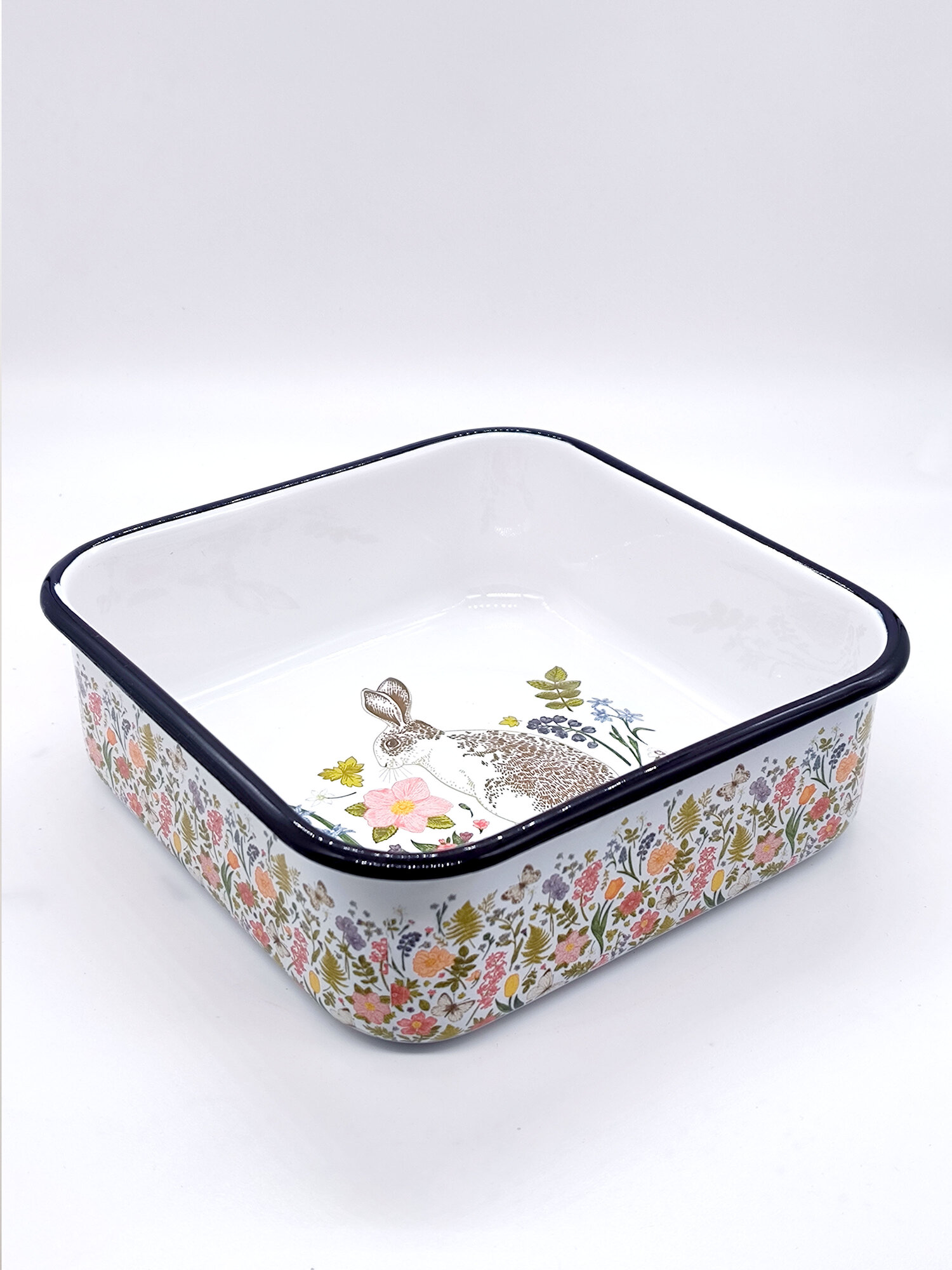 Лоток эмалированный Эмалика "Райский сад"1000мл