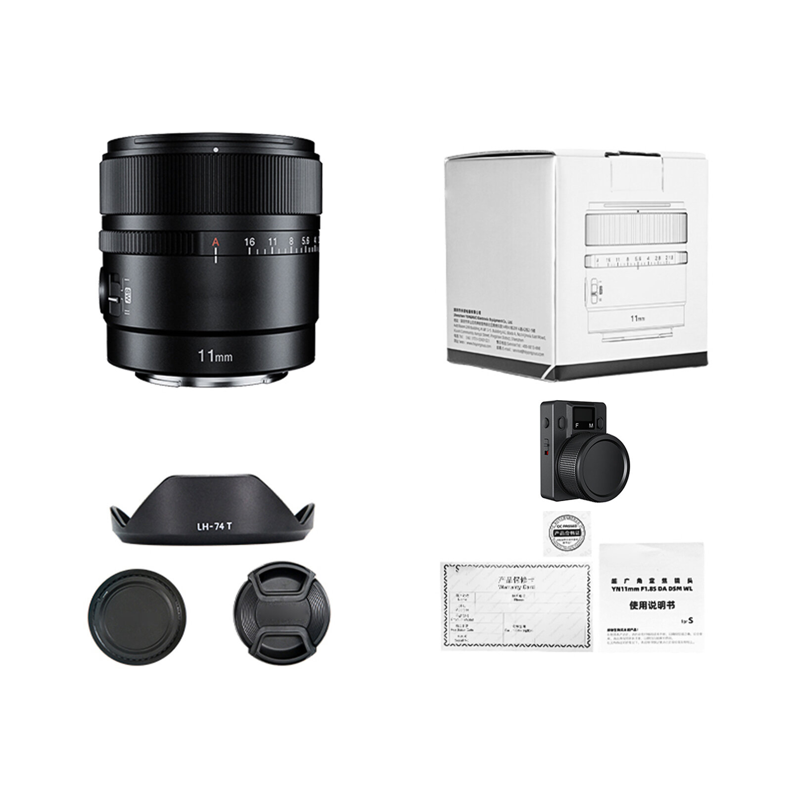 Объектив камеры YN11mm F1.8S Сверхширокоугольный объектив с постоянным фокусным расстоянием F1.8 APS-C с большой диафрагмой, совместимый с ZV-E1 A1 A7RV A7RIV A7RIII A7RII A7R A7IV A7III A7SIII ZV-E10 A5100 A6600 A6700 E-Mount D YN11mm F1.8S DA DSM WL