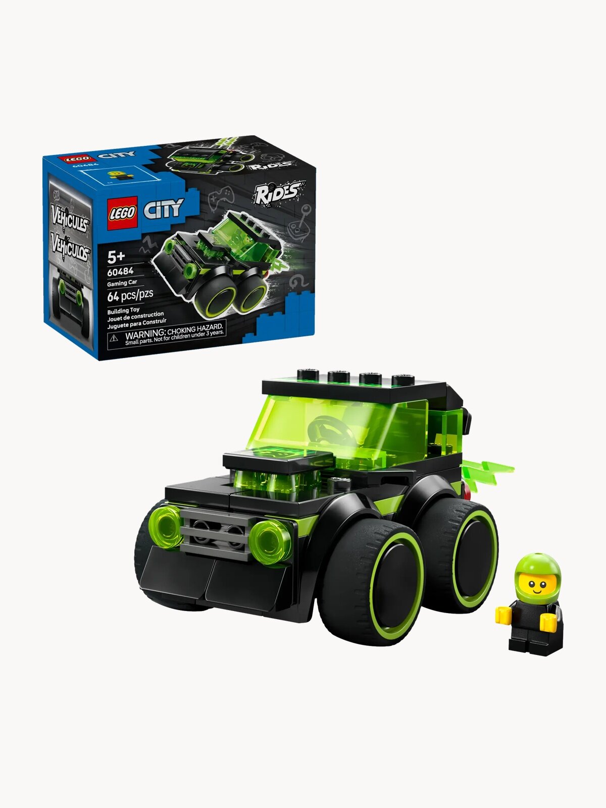 Конструктор LEGO City 60484 Игровая гоночная машинка, 64 дет.