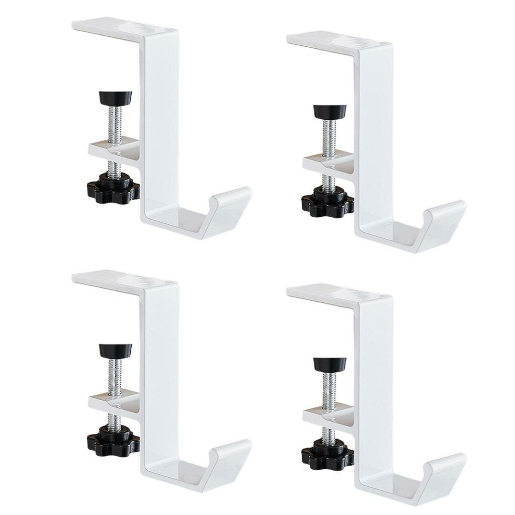 Набор из 4 гибких крючков для края стола, Белый