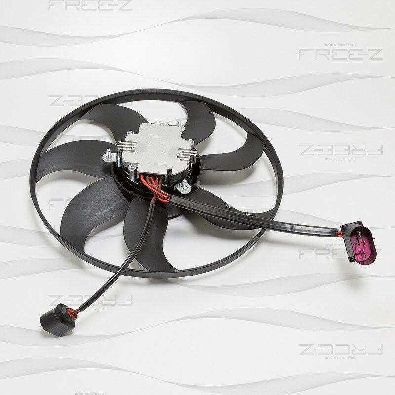 Вентилятор радиатора FREE-Z AUDI A3 03->, SKODA Octavia, Superb, Yeti 04->, VW Caddy, Golf, Jetta, Passat, Polo, Scirocco, Touran 97->, SEAT Altea, Ibiza, Leon, Toledo 99-> (KM0125)