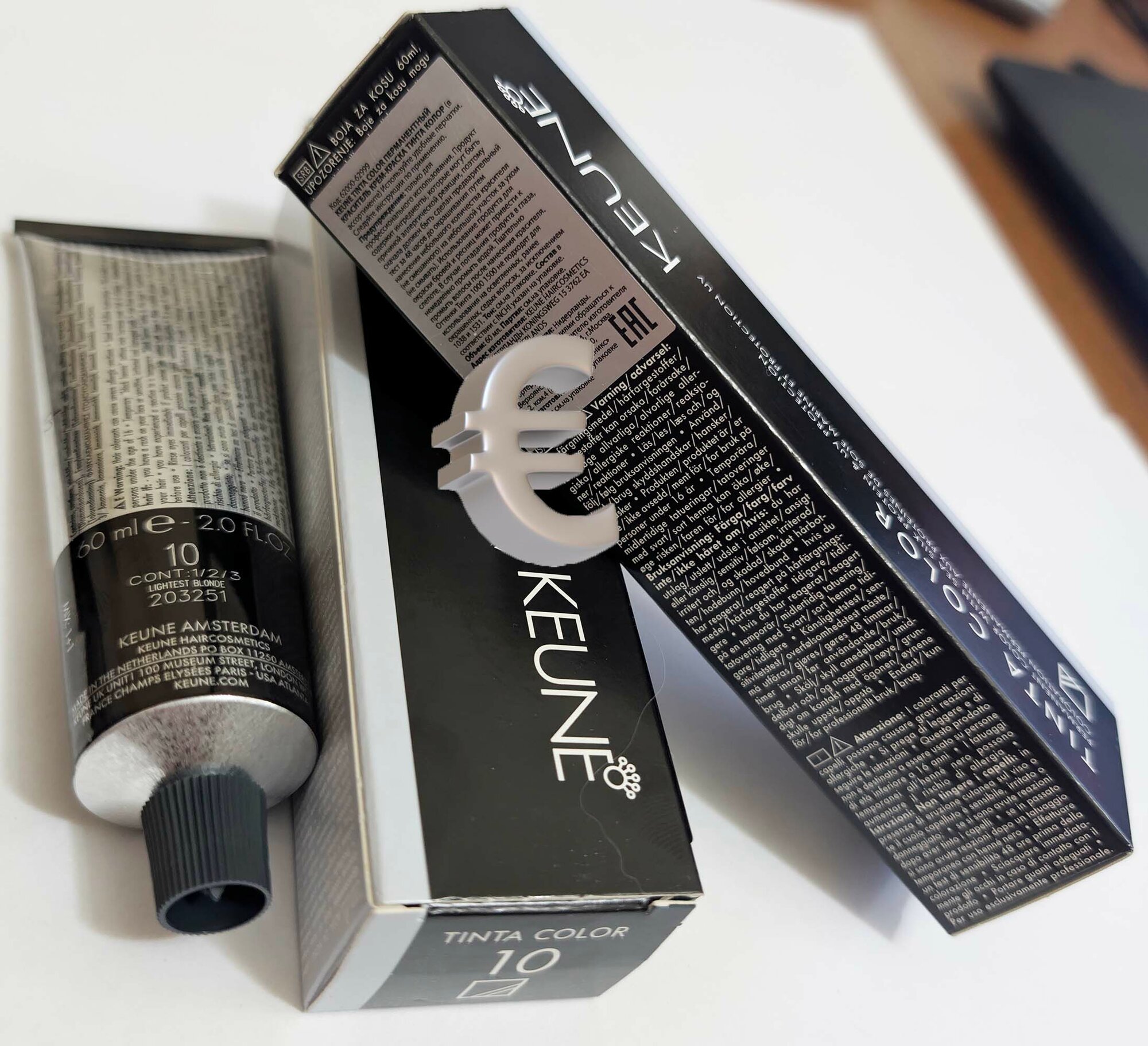 Keune Tinta Color 10 Экстра светлый блондин Стойкая Краска для волос 60 мл