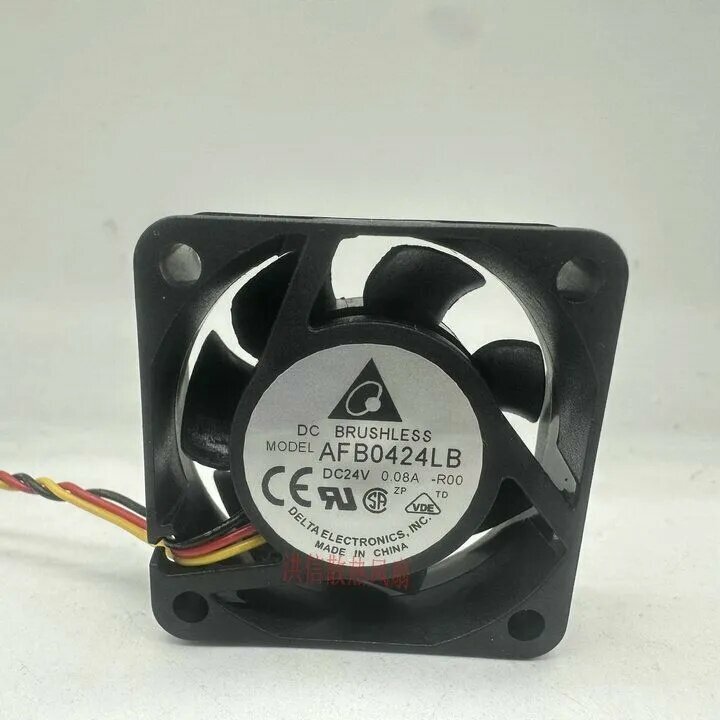 Вентилятор Охлаждения Delta AFB0424LB DC24V 0.08A 40 40 15mm 3PIN ,40MM Вентилятор
